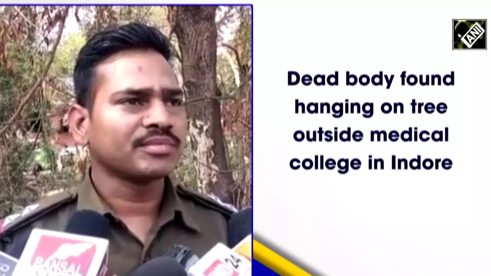 Dead body found hanging on tree outside medical college in Indore