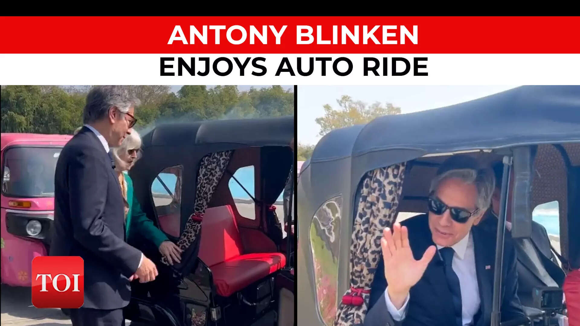 blinken: Blinken ride an auto-rickshaw in India during G20 meeting