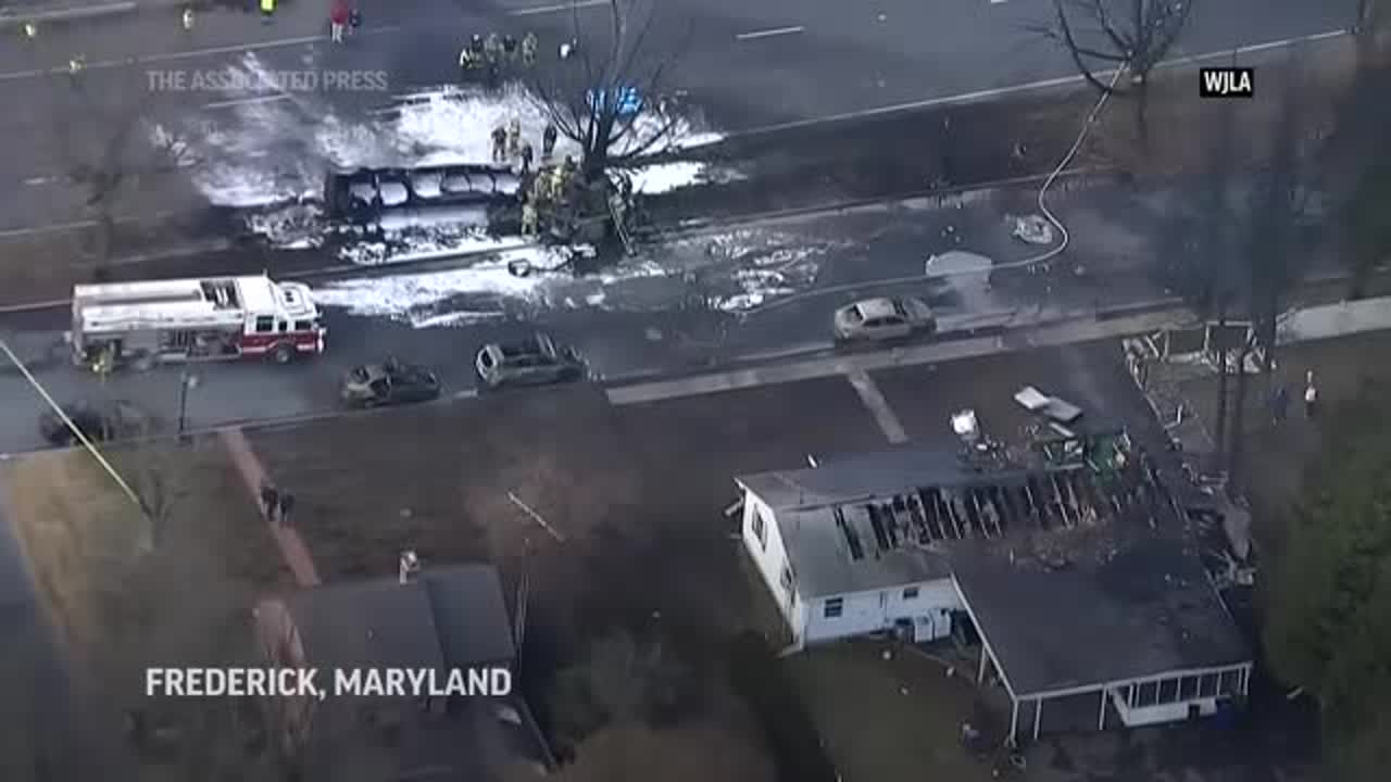 maryland: Overturned tanker truck explodes in Maryland, driver killed