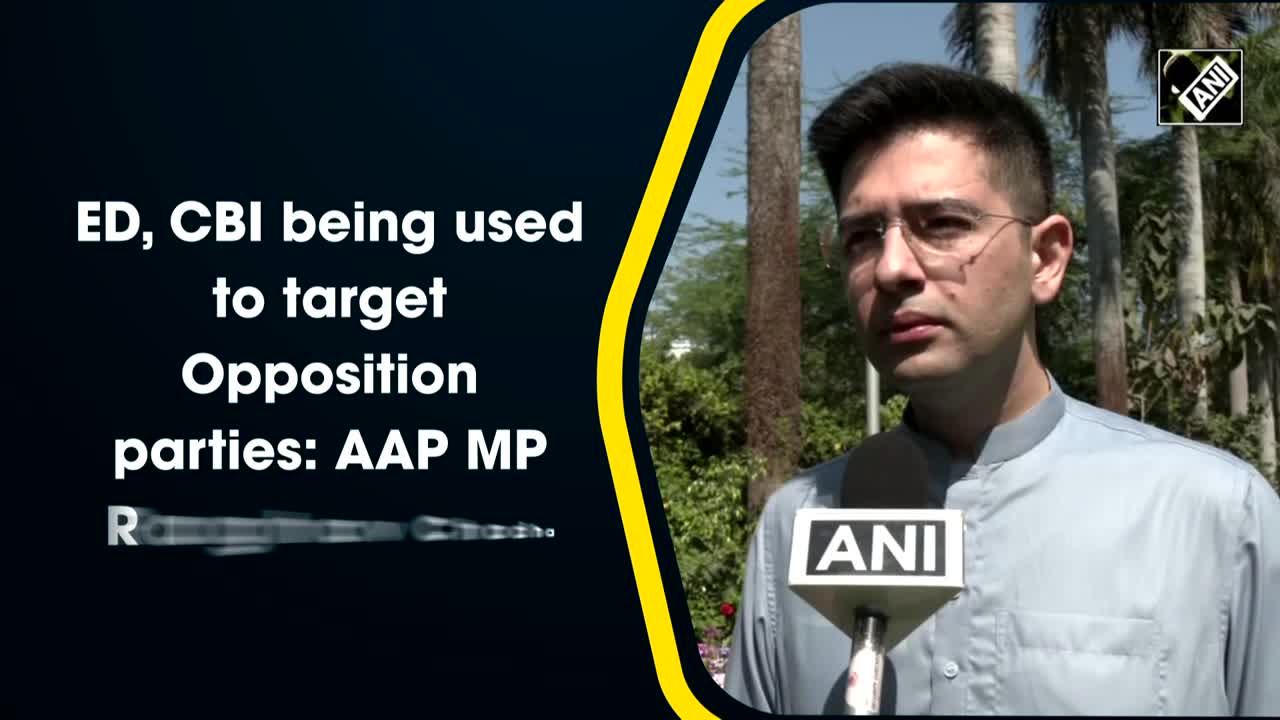 ED, CBI being used to target opposition parties: AAP MP Raghav Chadha