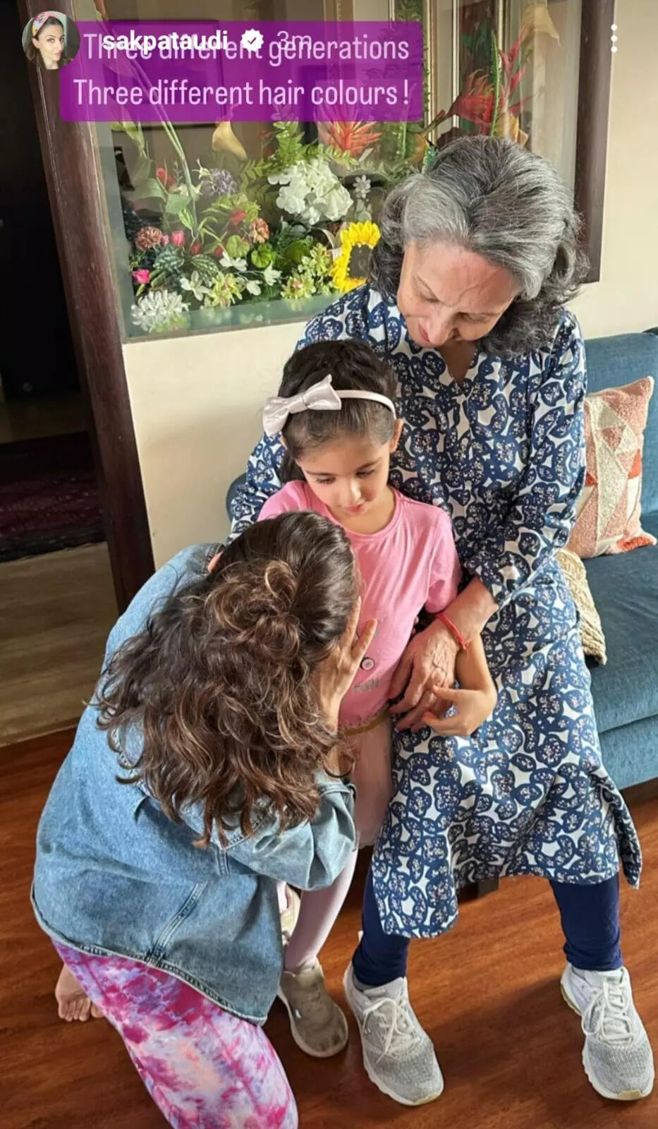Soha Ali Khan shares picture of three generations, find out special thing about it | Hindi Movie ...