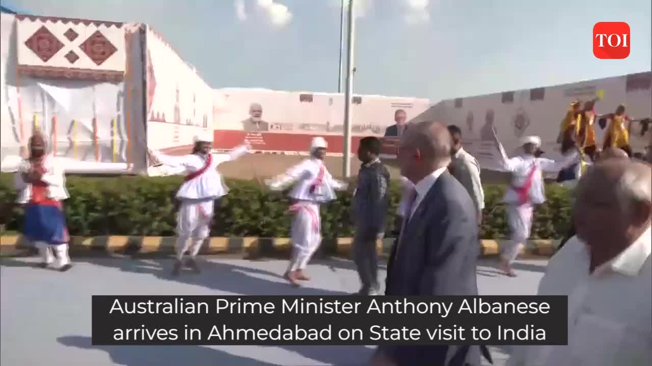 anthony albanese: Australian PM Anthony Albanese arrives in Ahmedabad on State visit to India