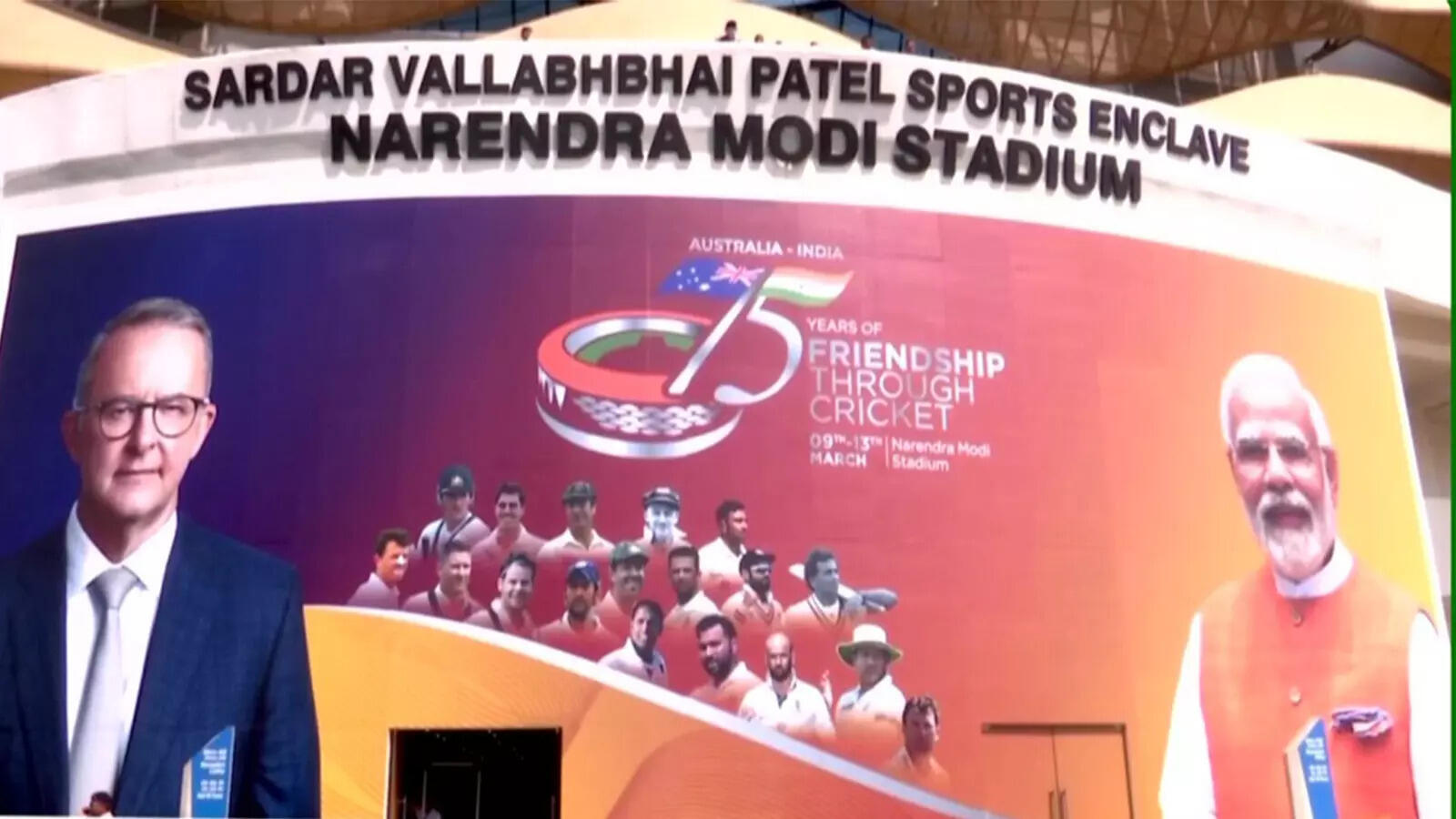 narendra modi: Game time! Narendra Modi stadium decked up for PM Modi-Australian PM Albanese ...