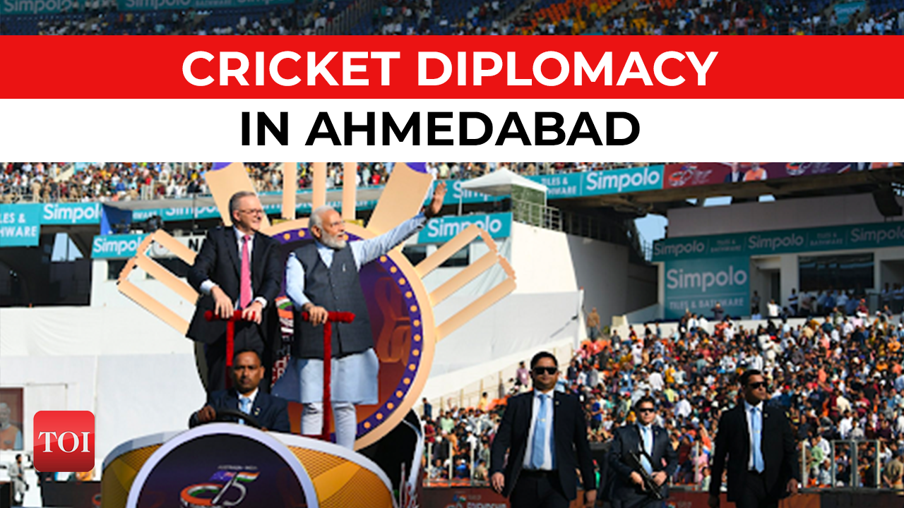 Watch: How PM Modi’s cricket diplomacy with Australian PM Anthony Albanese played out in Ahmedabad