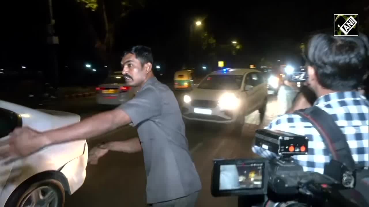 Delhi: K Kavitha arrives at her residence after ED interrogation