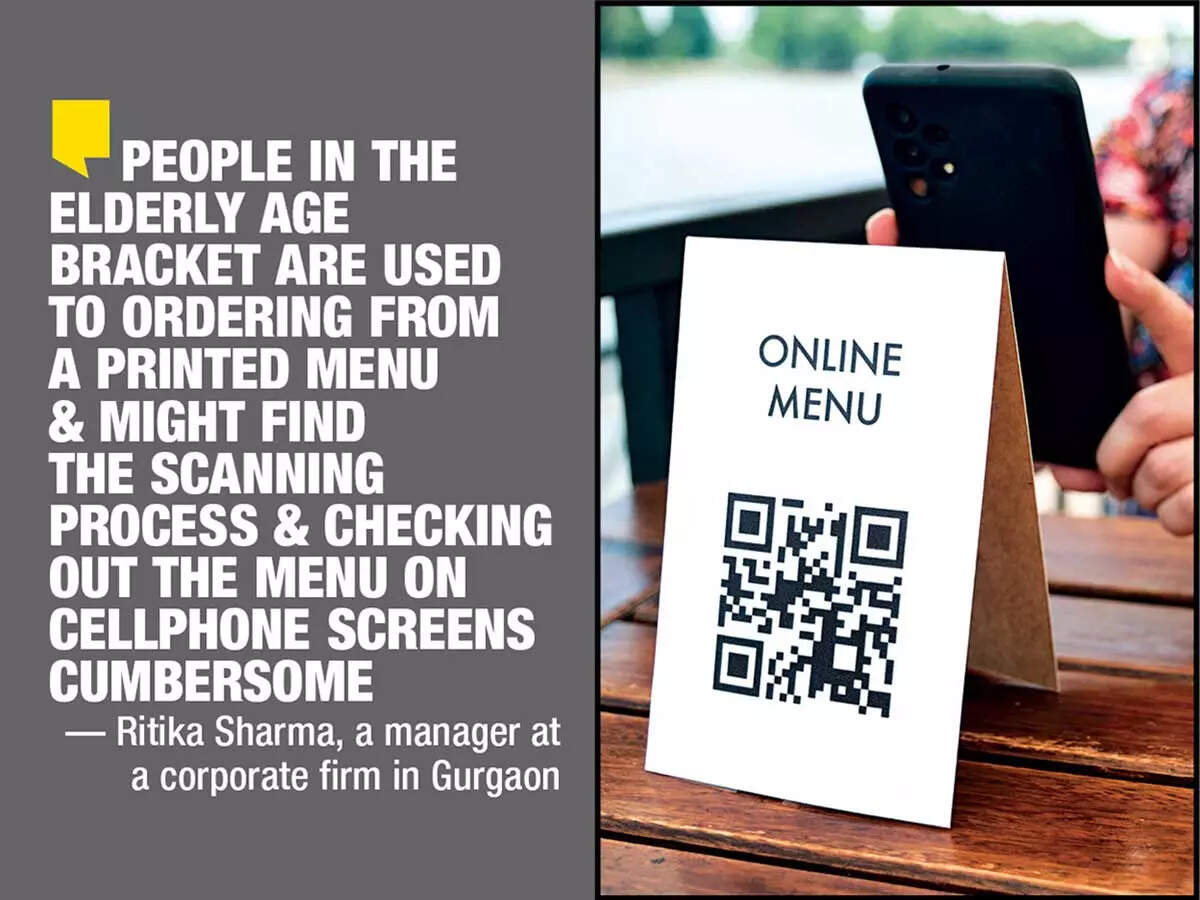 Diners want physical menus back: ‘QR codes are a hassle’ - Times of India