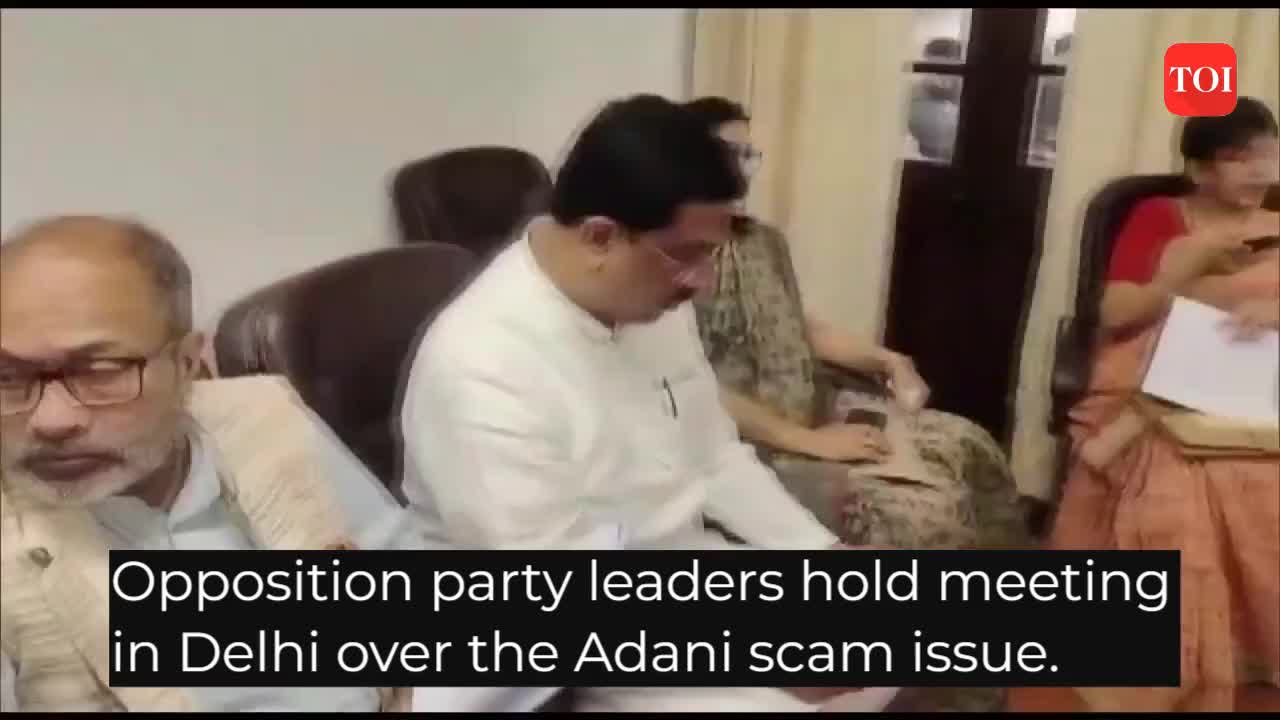 Opposition party leaders hold meeting over Adani scam