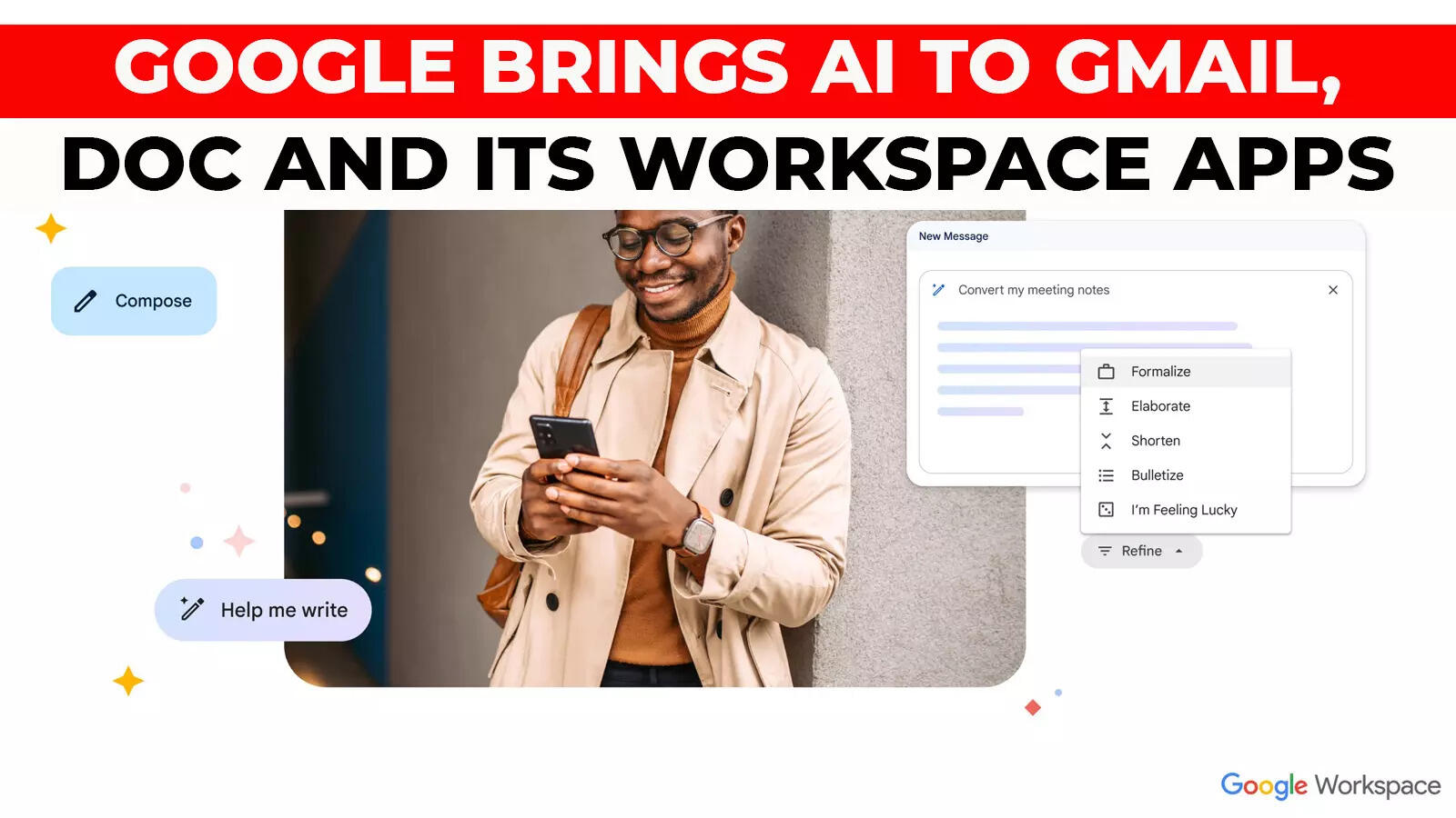 docs: Generative AI coming to Gmail, Docs, & more workspace apps
