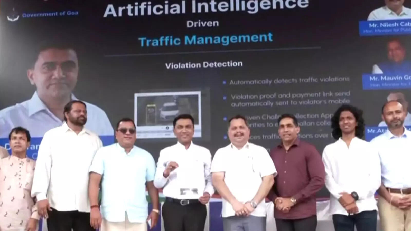 Goa: CM Pramod Sawant launches AI-Driven Traffic Management, E-challan ...