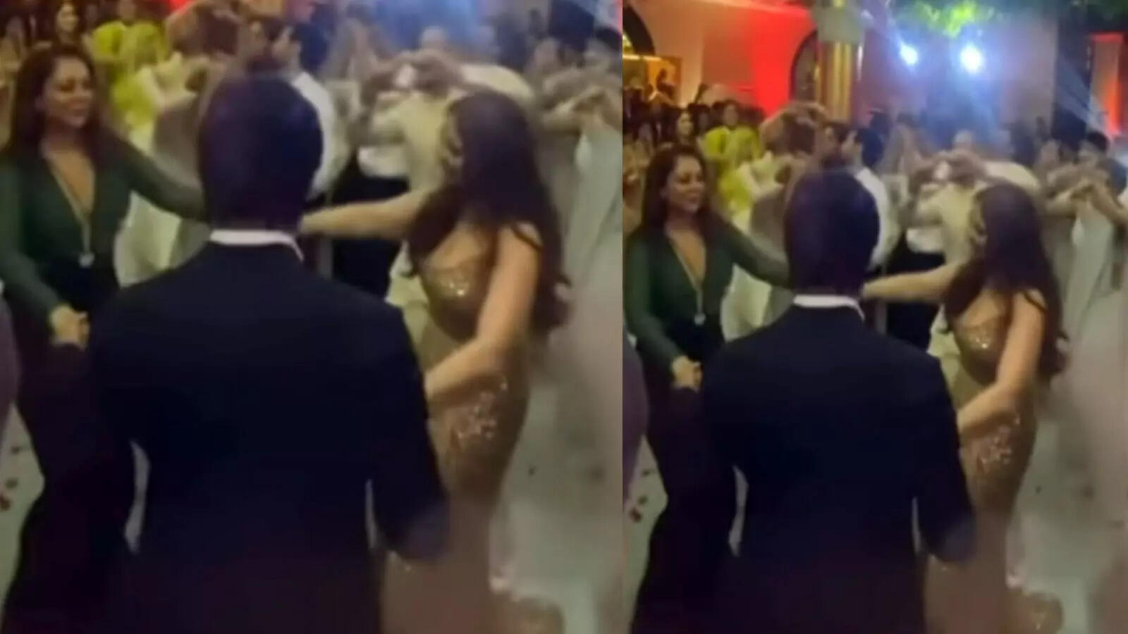 UNSEEN video of Shah Rukh Khan and Gauri Khan dancing with Deanne Panday at Alanna Panday’s ...