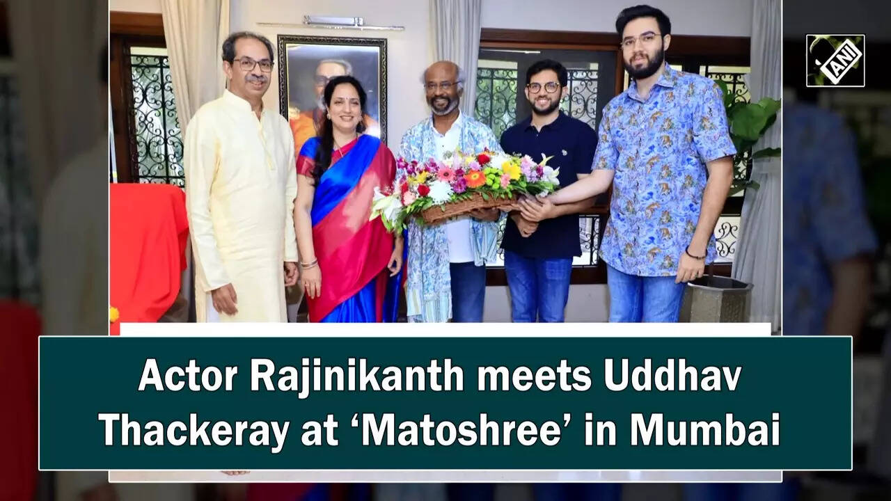 Actor Rajinikanth meets Uddhav Thackeray at ‘Matoshree’ in Mumbai
