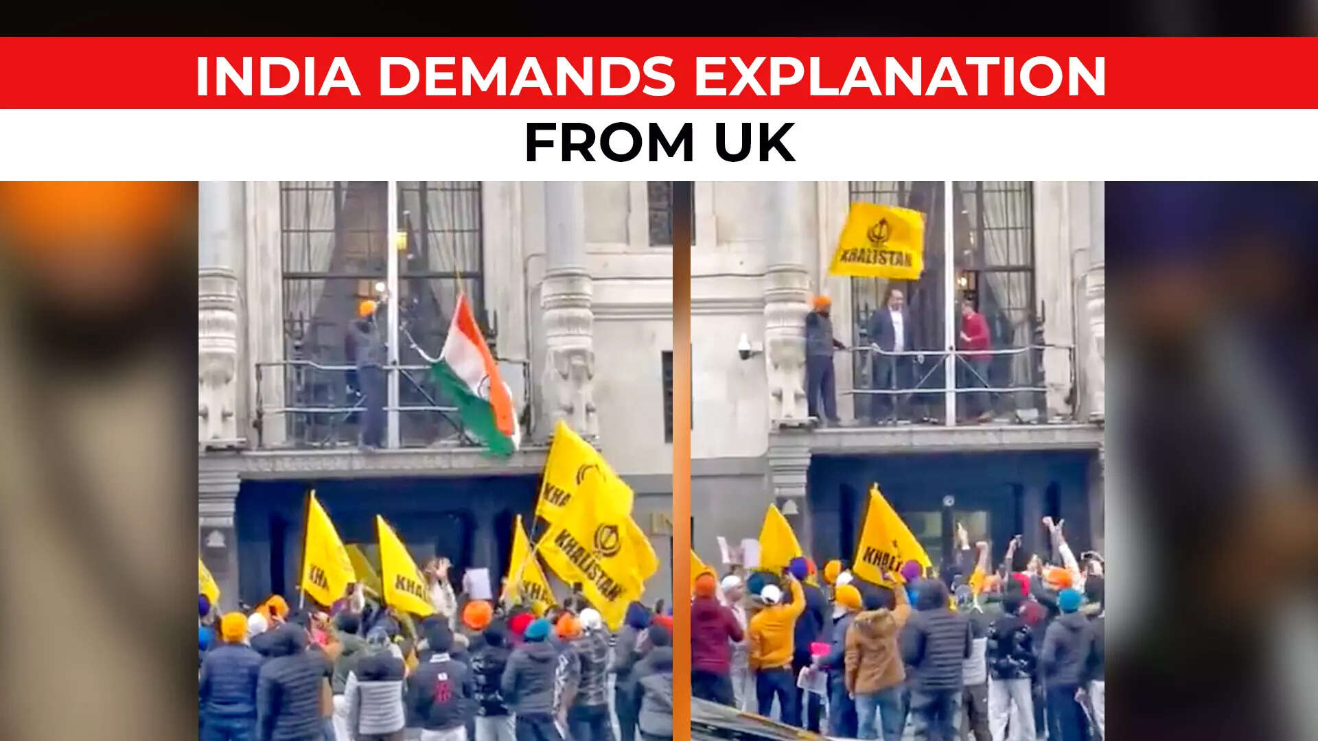On cam: Pro-Khalistani goons storm Indian High Commission premises in ...