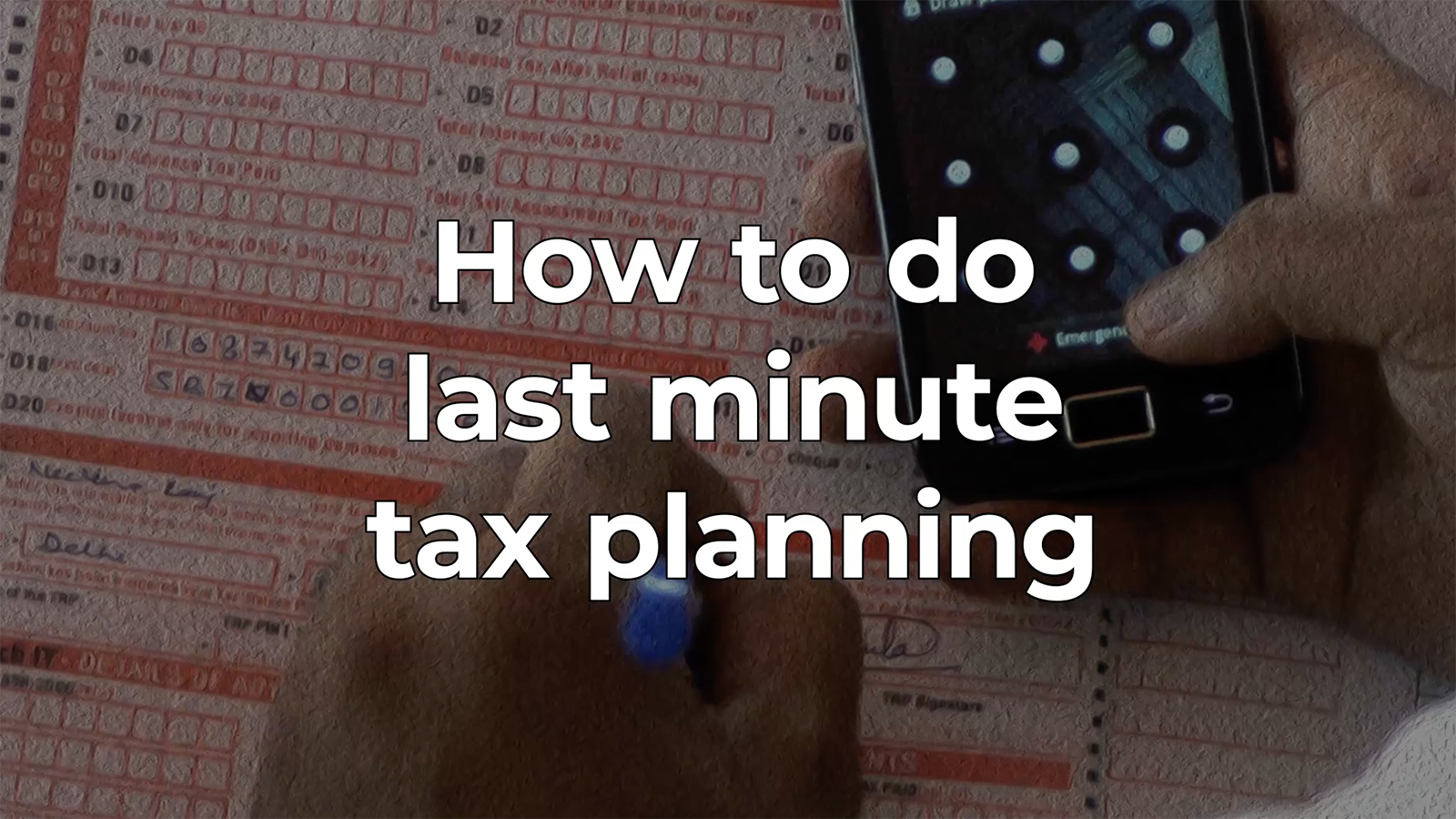 How to do last minute tax planning