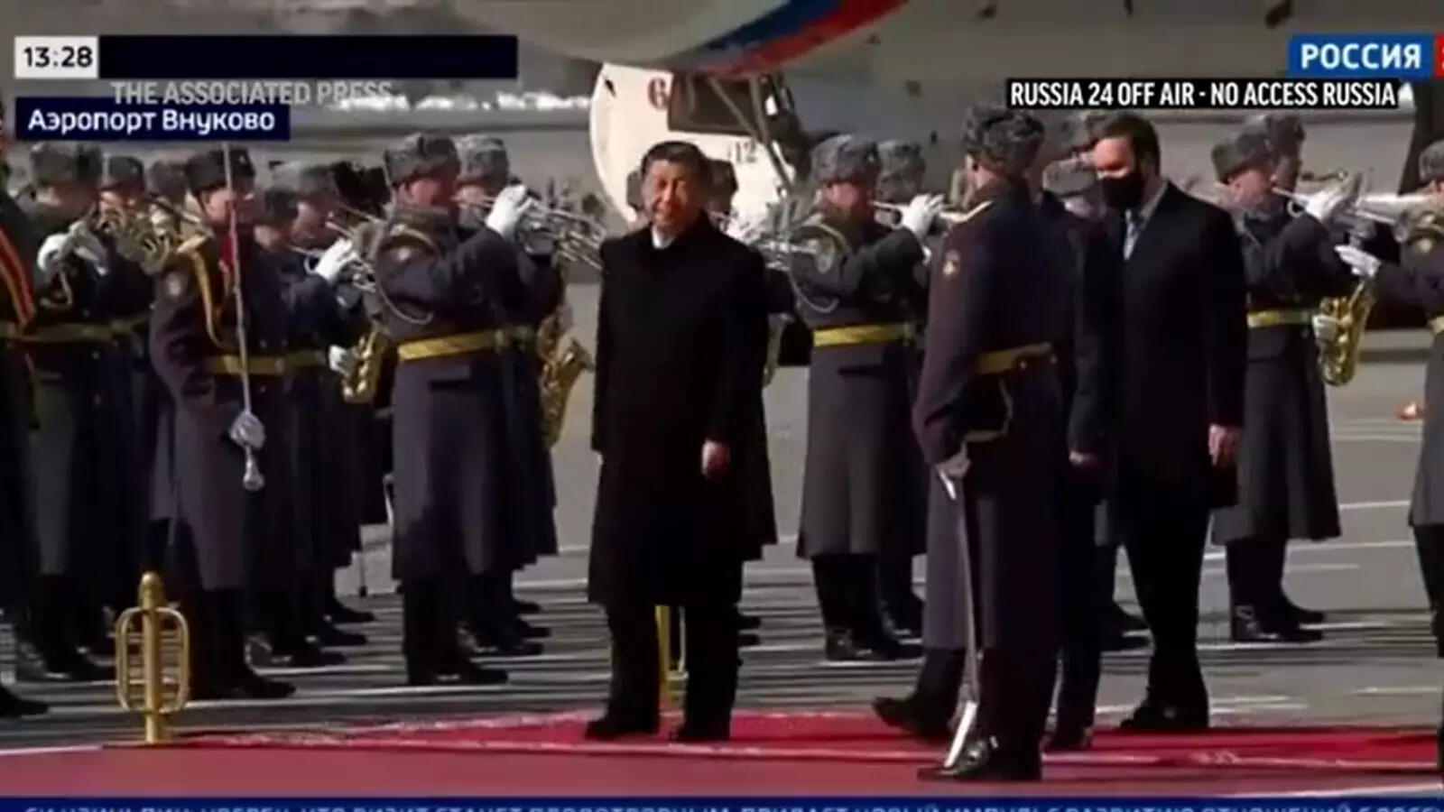 Chinese leader gets red carpet welcome in Moscow