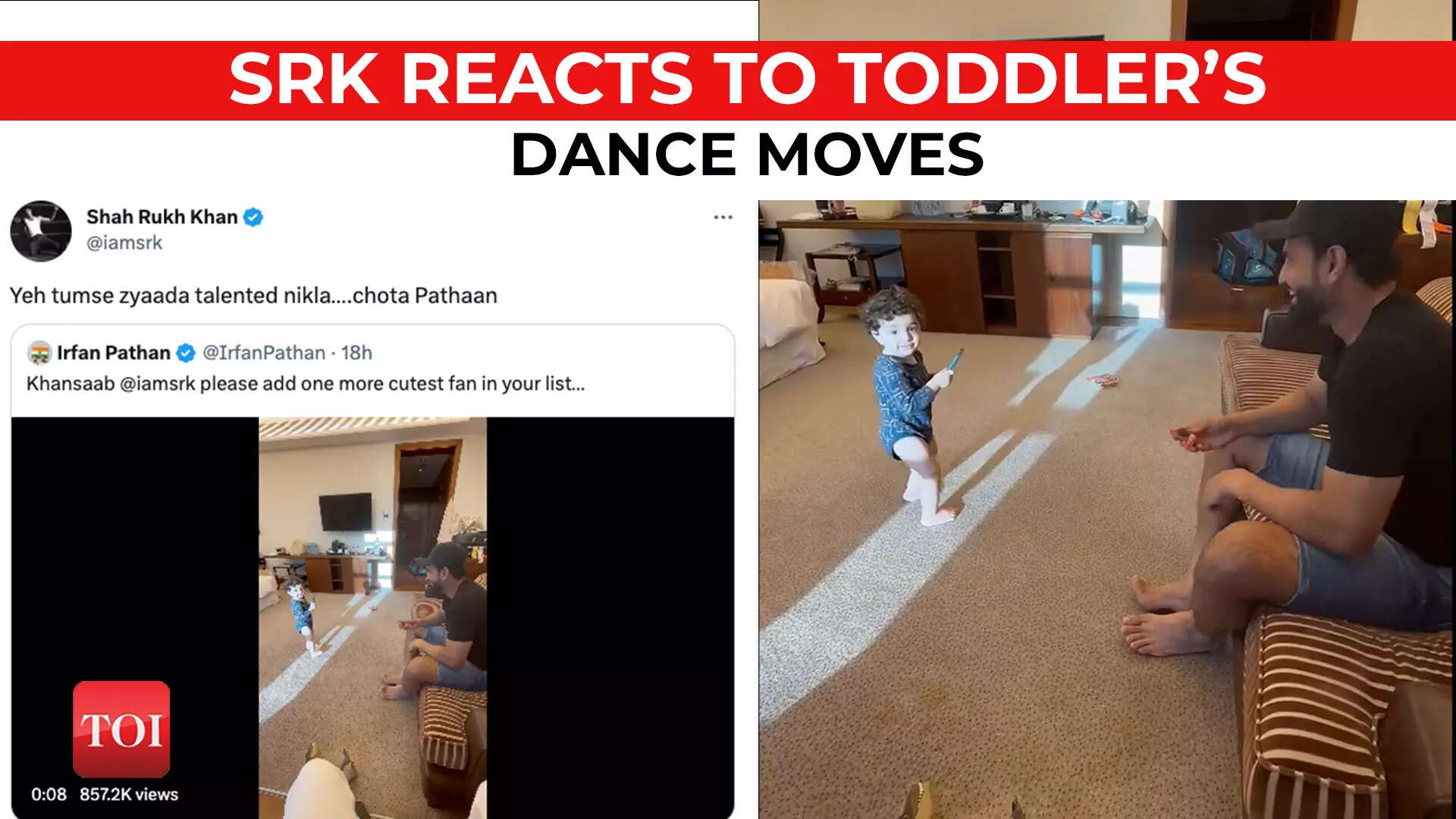 Watch: SRK loves this video Irfan Pathaan shared of 'Chota Pathan'