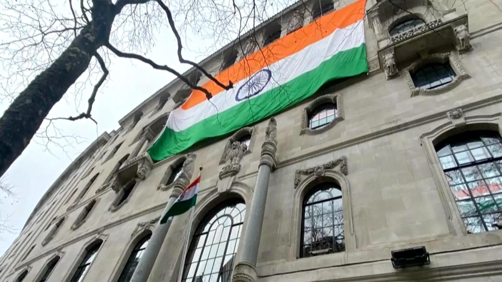 Tricolour flies high over Indian High Commission in London amid ...