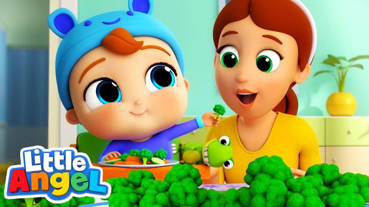 English Kids Poem: Nursery Song in English 'Baby John Yes Yes Vegetable'