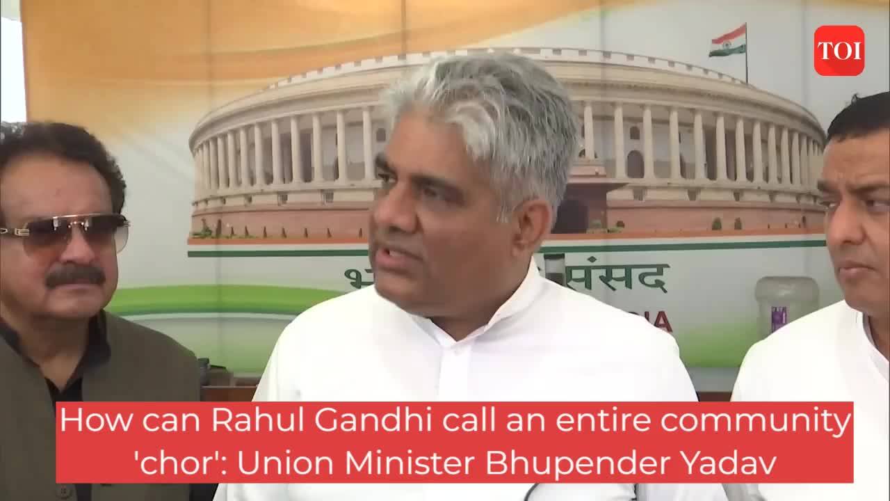 How can Rahul Gandhi call an entire community 'chor': Union Minister ...