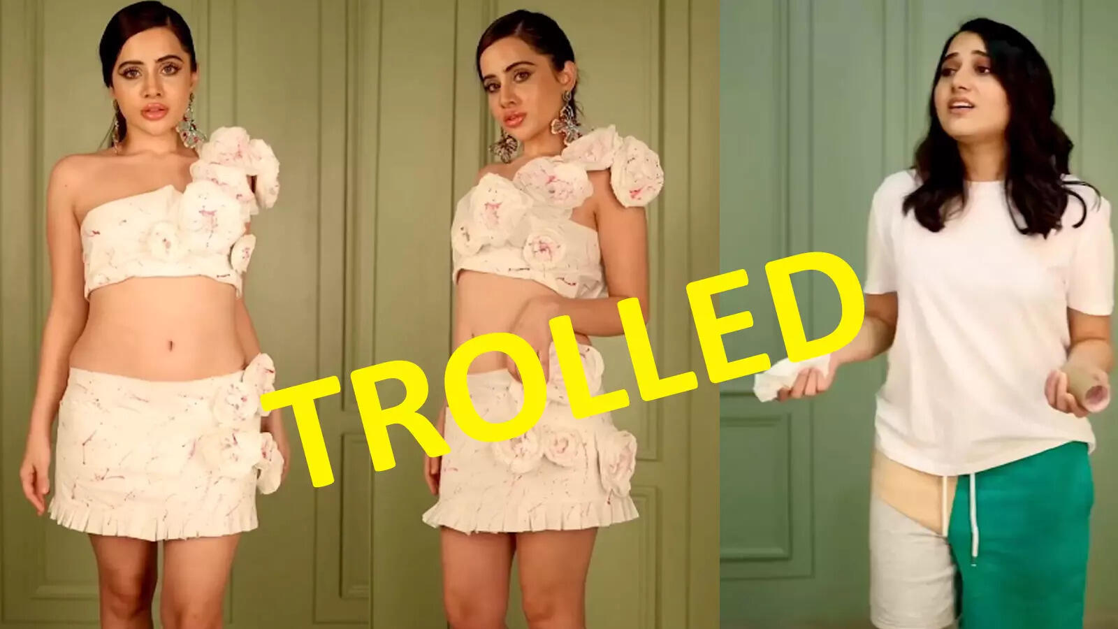 Urfi Javed drops video in her latest DIY outfit made of TOILET PAPER ...