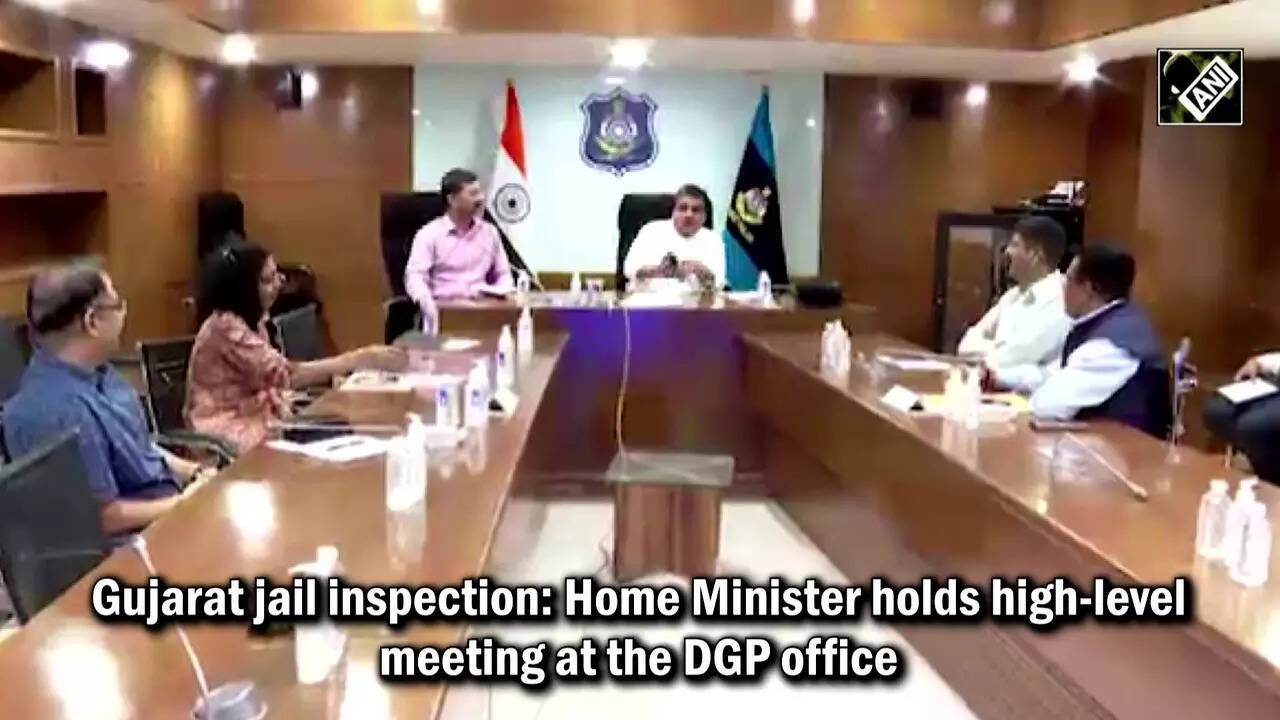 Gujarat jail inspection: Home Minister holds high-level meeting at the DGP office