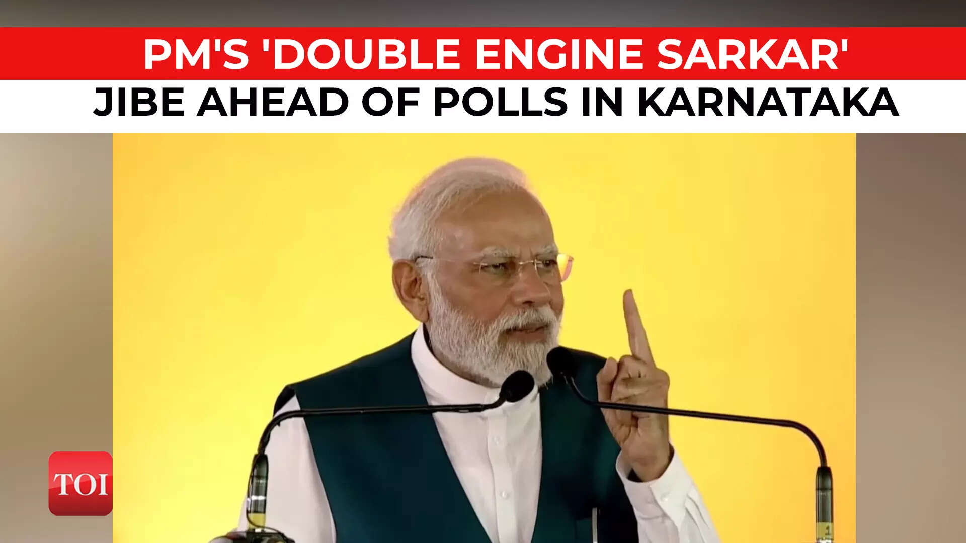 'BJP din raat kaam karne wali, 'double engine' sarkaar hai':PM Modi addresses a mega-rally in ...