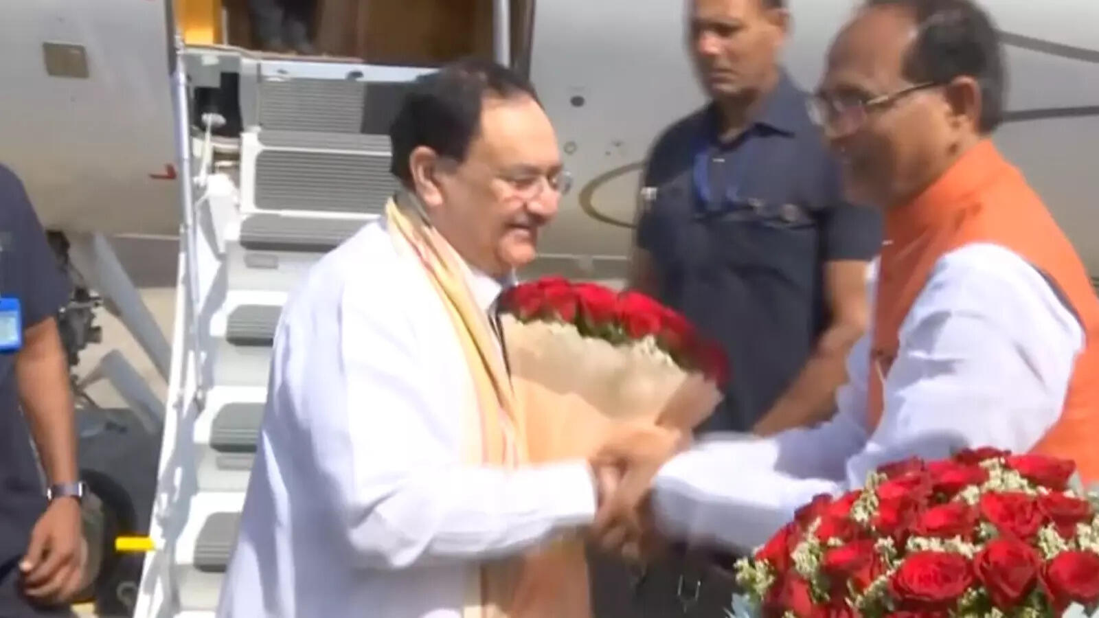 Mp Bjp National President Jp Nadda Arrives In Bhopal