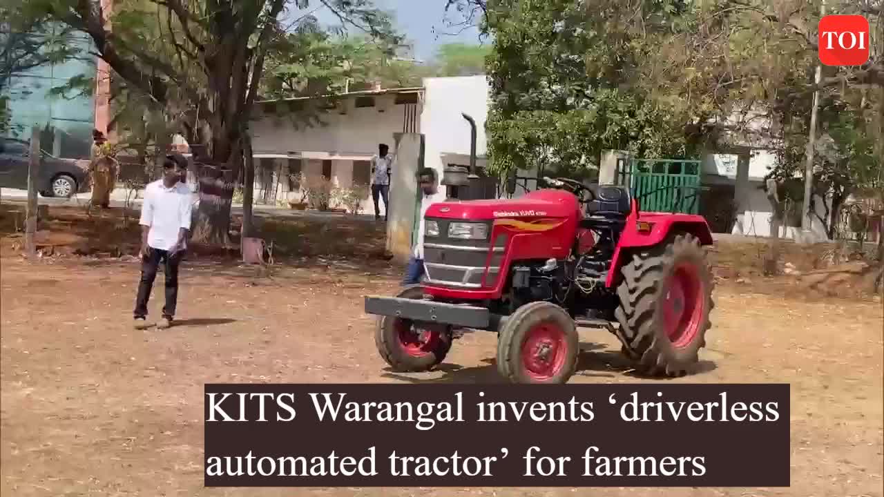 KITS Warangal invents 'driverless automated tractor' for farmers