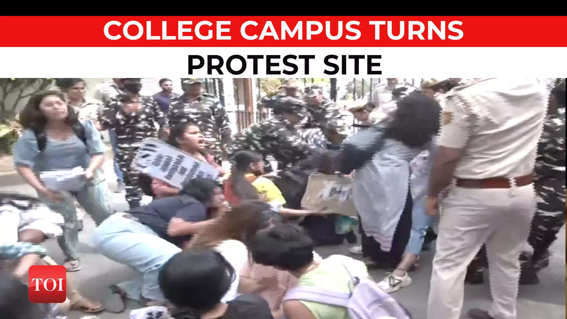 Delhi University women’s college students protest against sexual ...