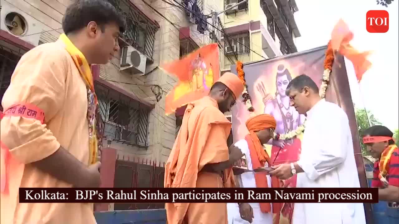 rahul sinha: Kolkata: BJP's Rahul Sinha participates in Ram Navami ...