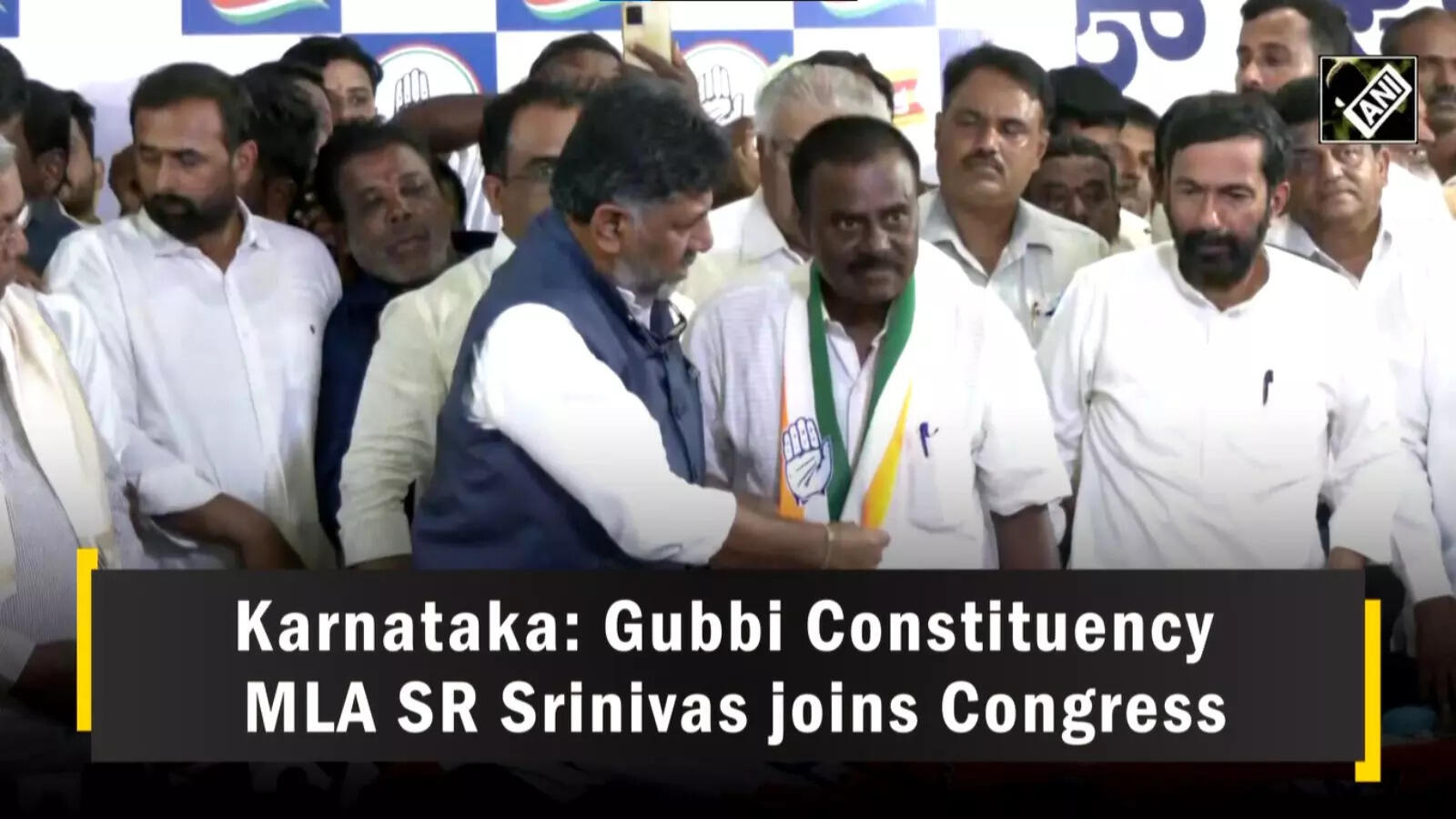 Gubbi Constituency MLA SR Srinivas joins Congress