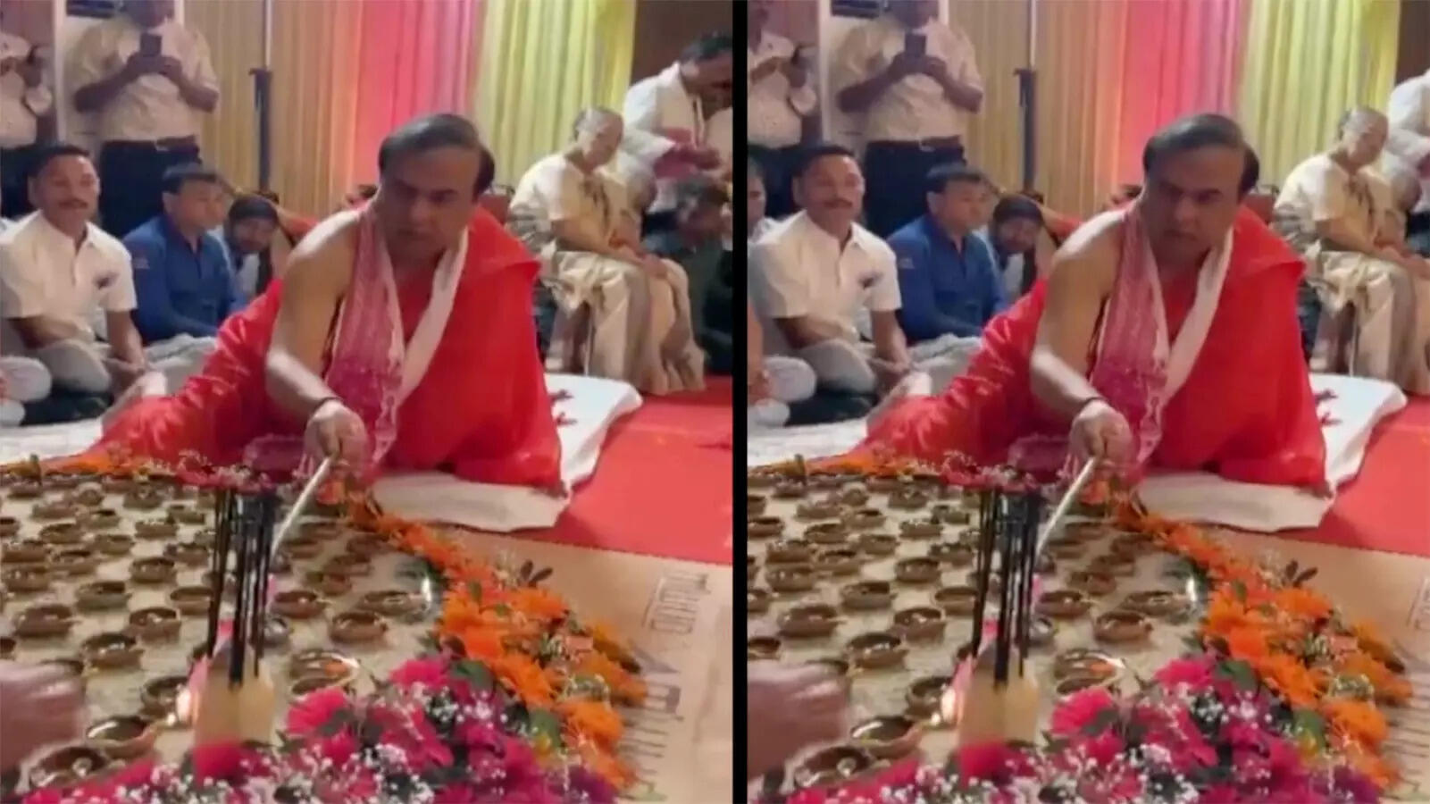 Assam: CM Himanta Sarma performs ‘Sandhi Puja’ on Maha Ashtami in Guwahati