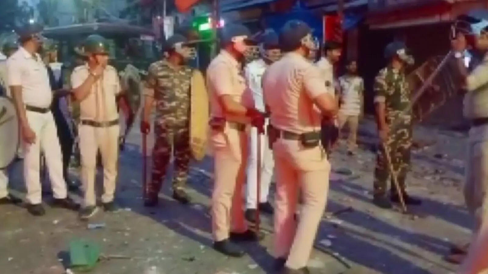 WB: Police personnel conducts flag march after clashes during ‘Ram Navami’ processions in Howrah