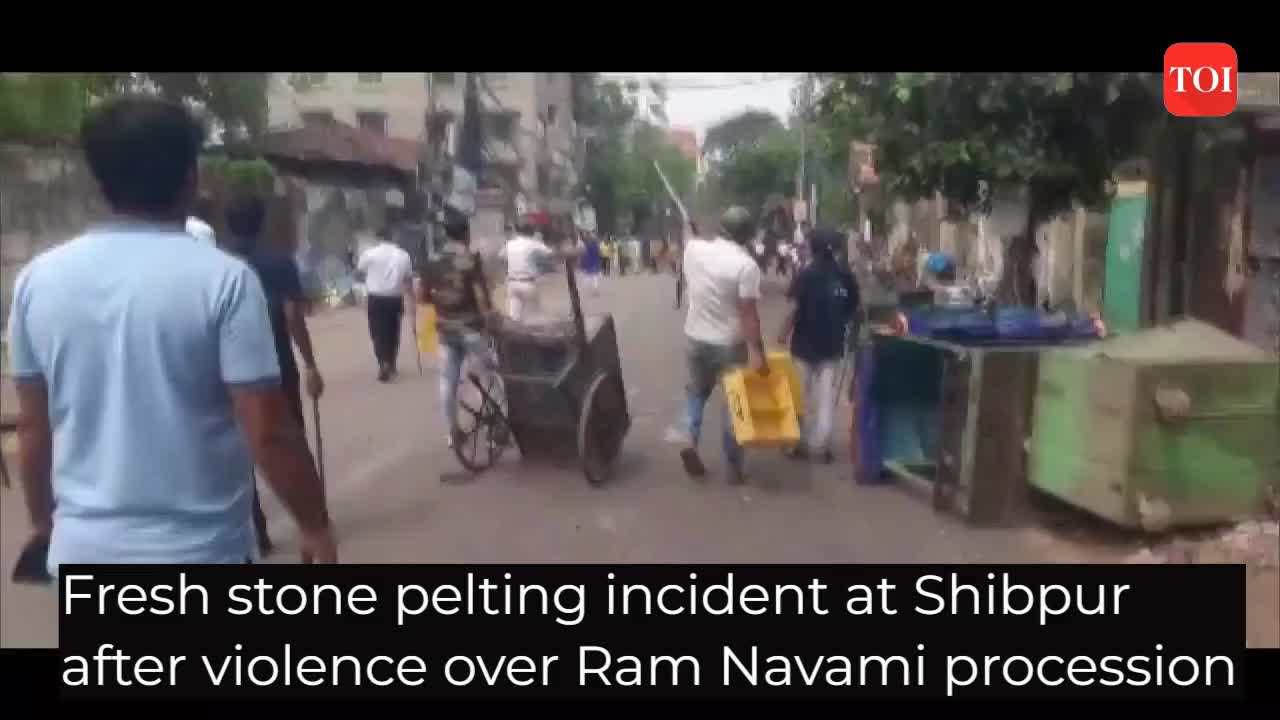Ram Navami violence: Fresh stone pelting incident at Howrah's Shibpur