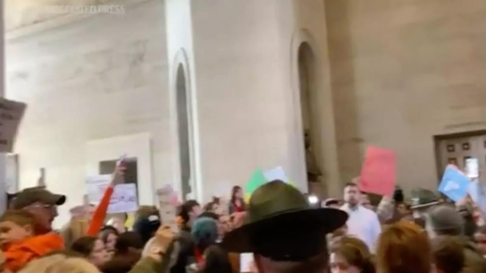 Protesters demand gun control in noisy protest at Tennessee Capitol