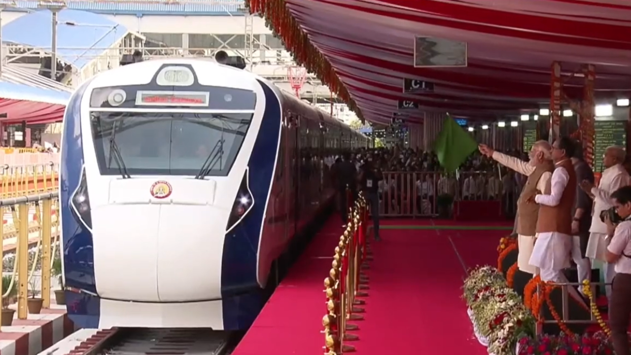 PM Modi flags off Bhopal-Delhi Vande Bharat Express train