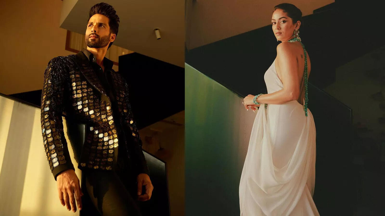 From wooden staircase to white walls with flower-inspired light ...