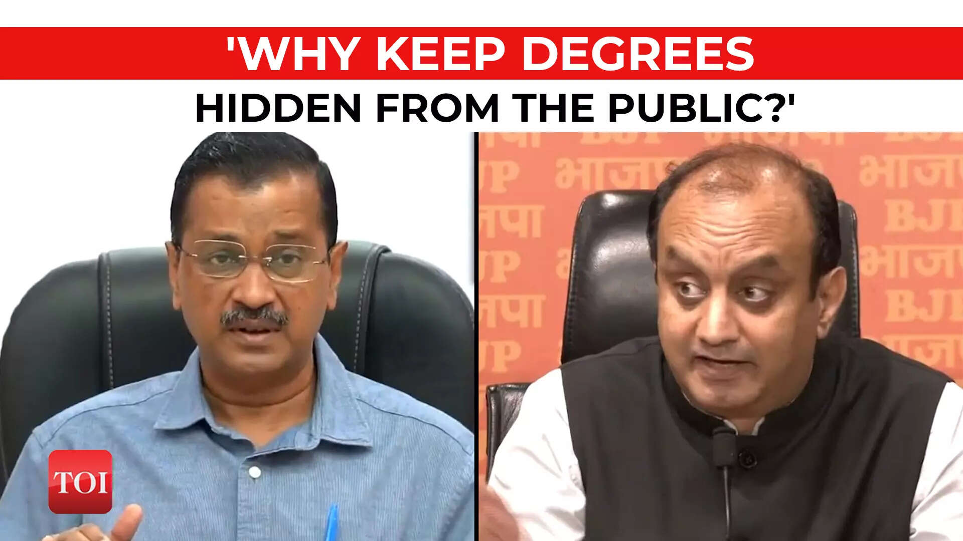 BJP vs AAP on PM Modi's degrees: Arvind Kejriwal questions PM degrees, BJP responds with a counter