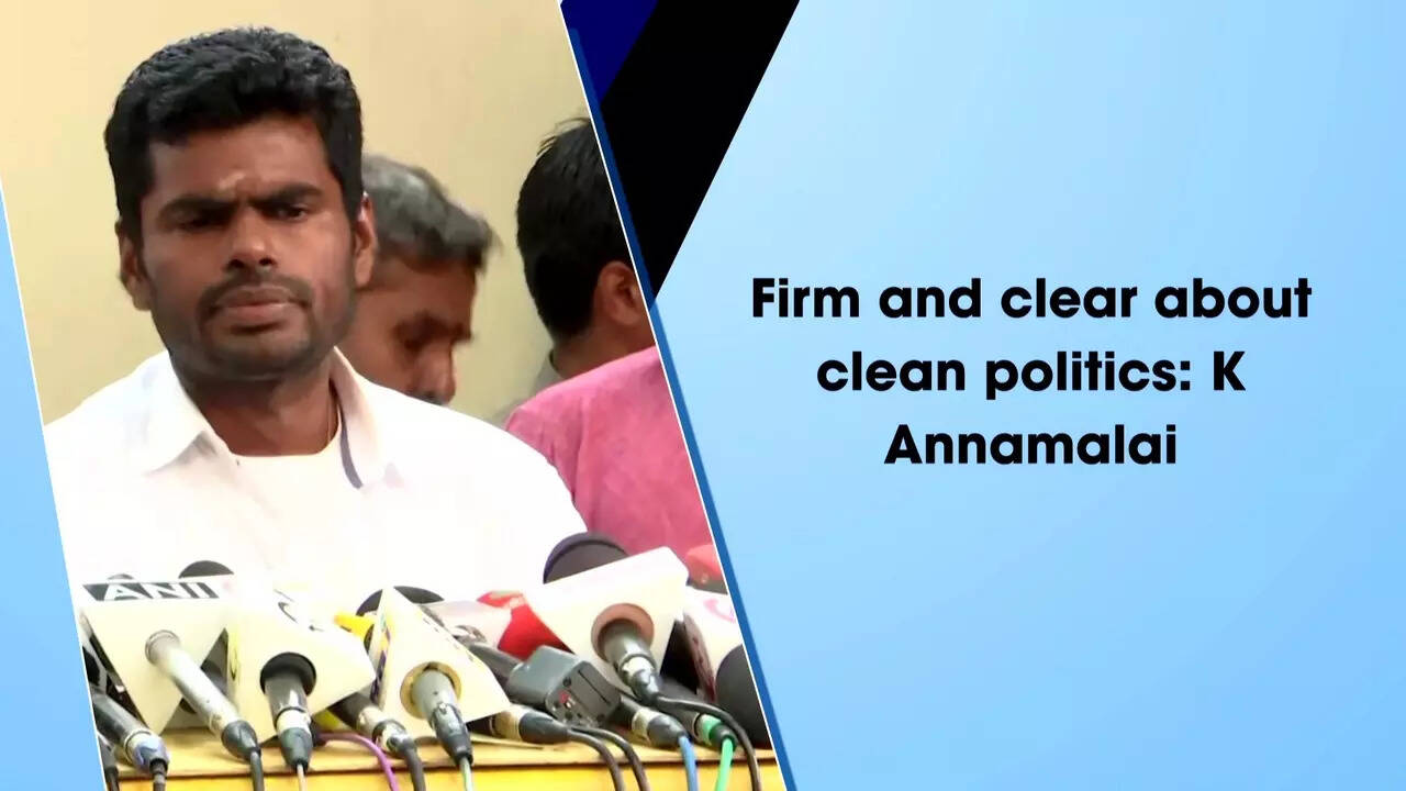 clean politics: Firm and clear about clean politics: K Annamalai