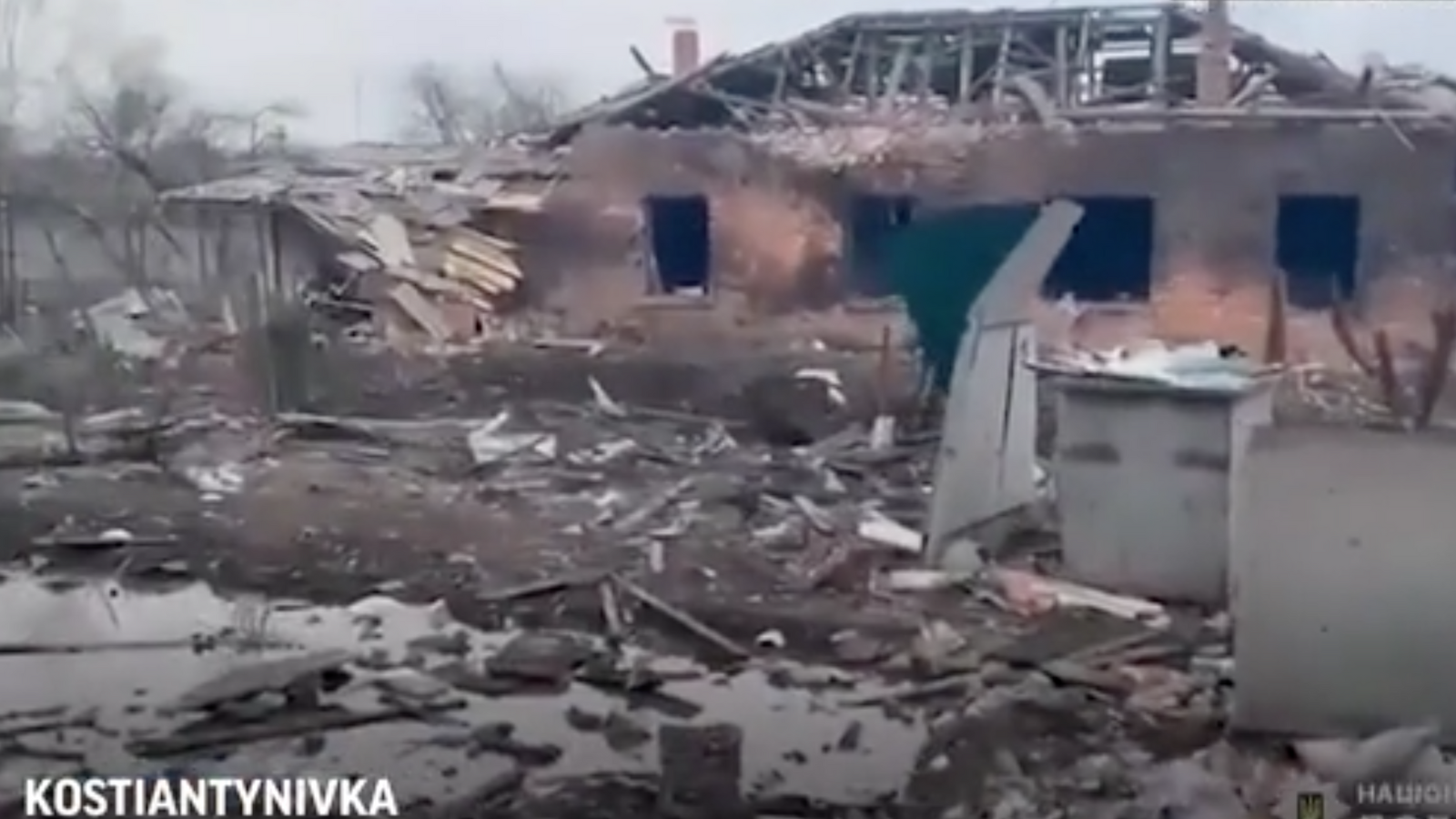 Heavy shelling in Ukraine: Kostiantynivka in ruins