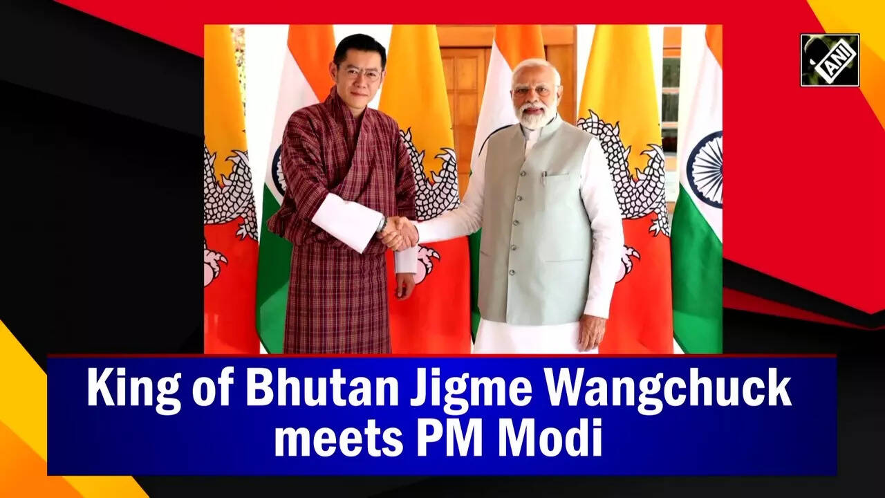 King of Bhutan Jigme Wangchuck meets PM Modi, President