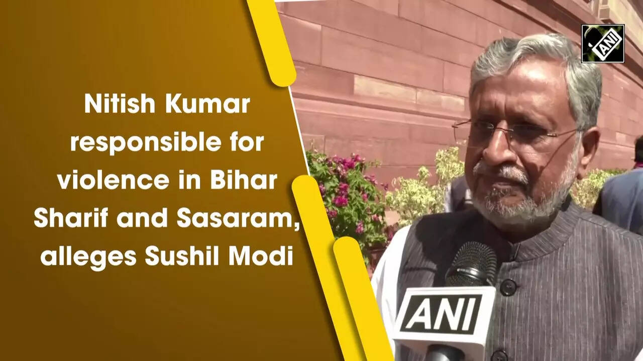 Nitish Kumar responsible for violence in Bihar Sharif and Sasaram, alleges Sushil Modi