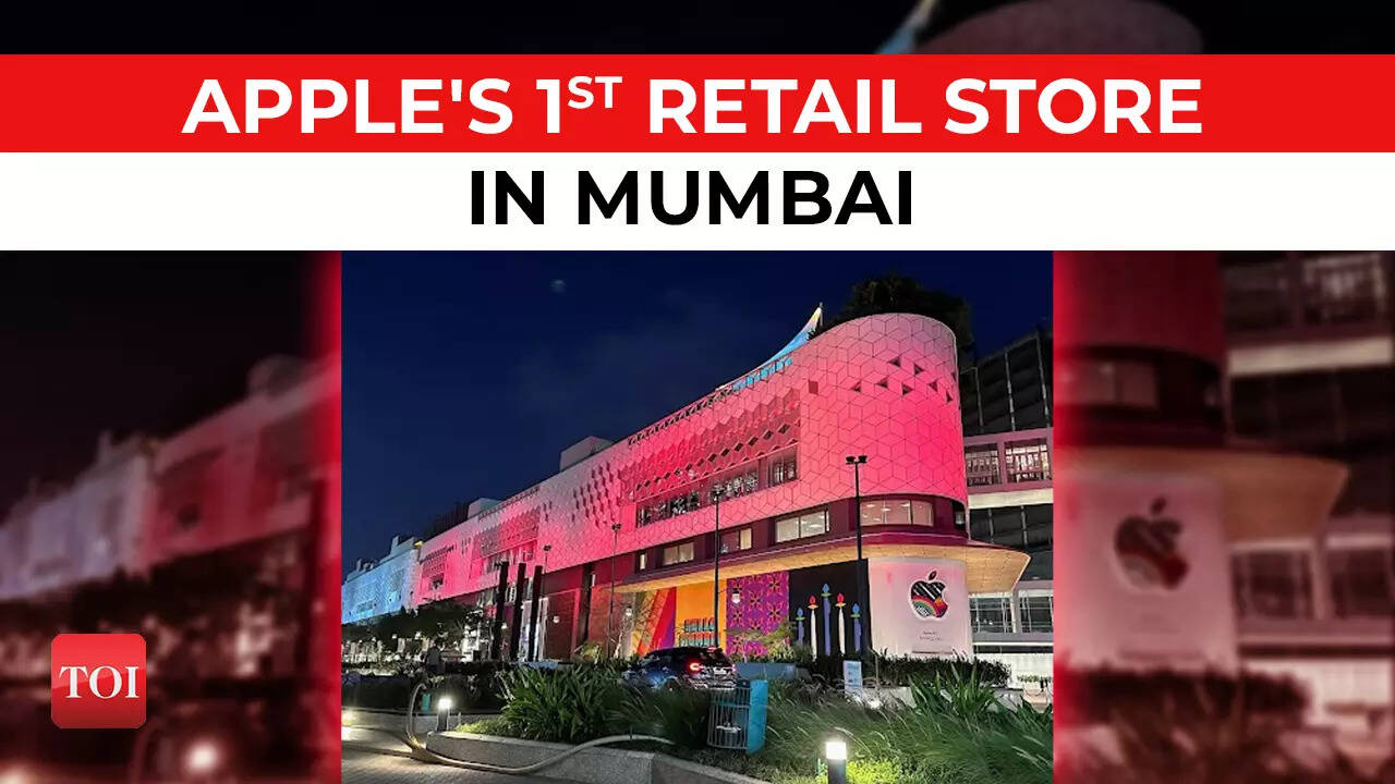 Apple's 1st retail store in Mumbai dons Kaali-Peeli art