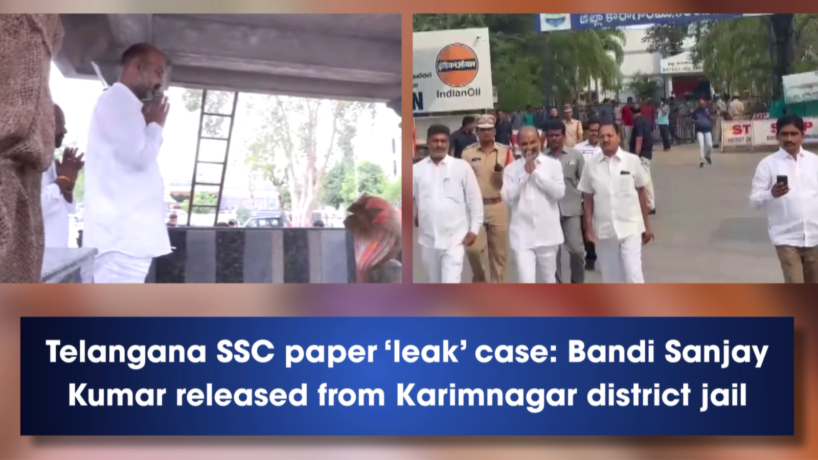 Telangana SSC paper ‘leak’ case: Bandi Sanjay Kumar released from Karimnagar district jail