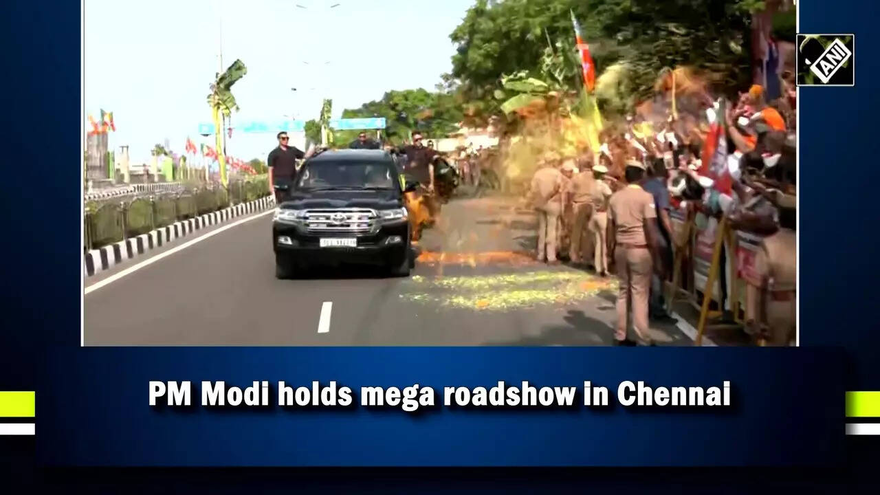 PM Modi holds mega roadshow in Chennai