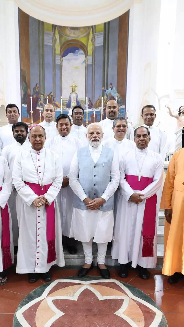 PM Narendra Modi visits Delhi church on Easter | Delhi News - Times of ...