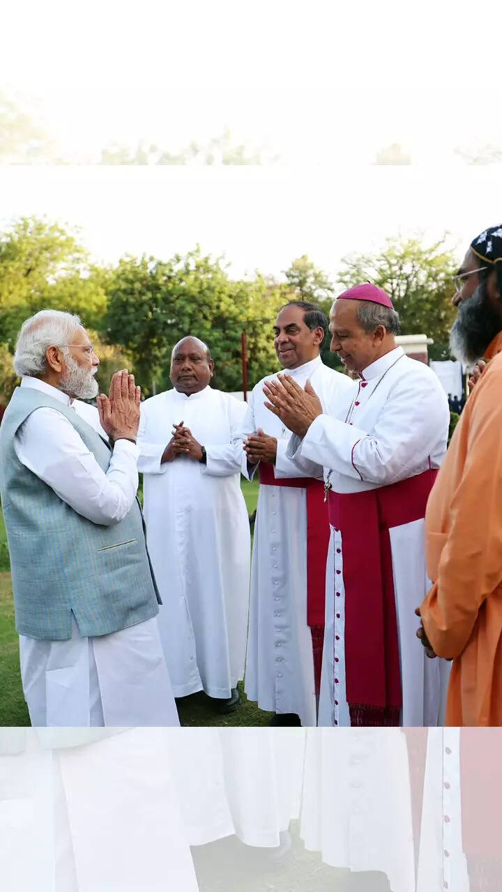 PM Narendra Modi visits Delhi church on Easter | Delhi News - Times of ...