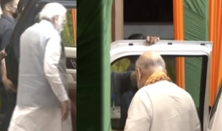 bjp: PM Modi, HM Shah leave BJP headquarters after CEC meeting