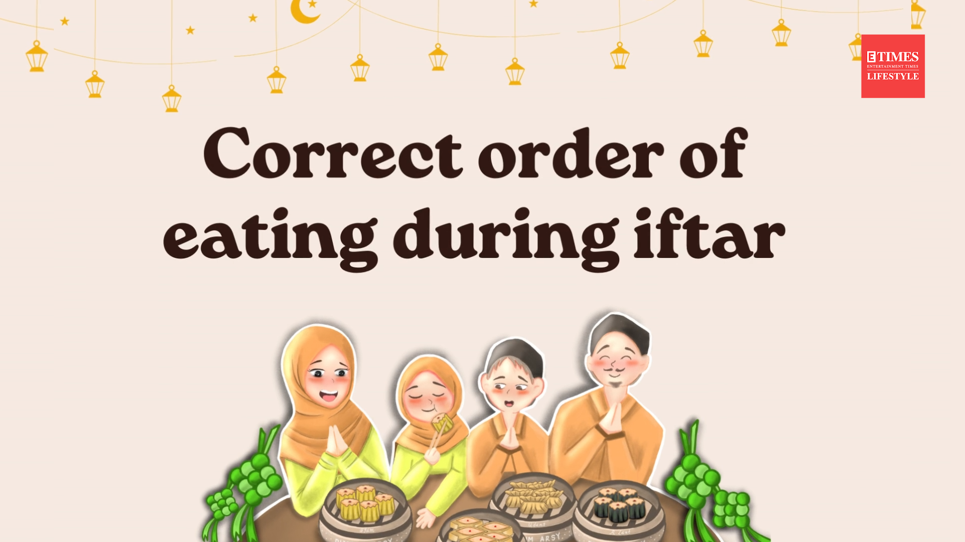 Correct order of eating during iftar
