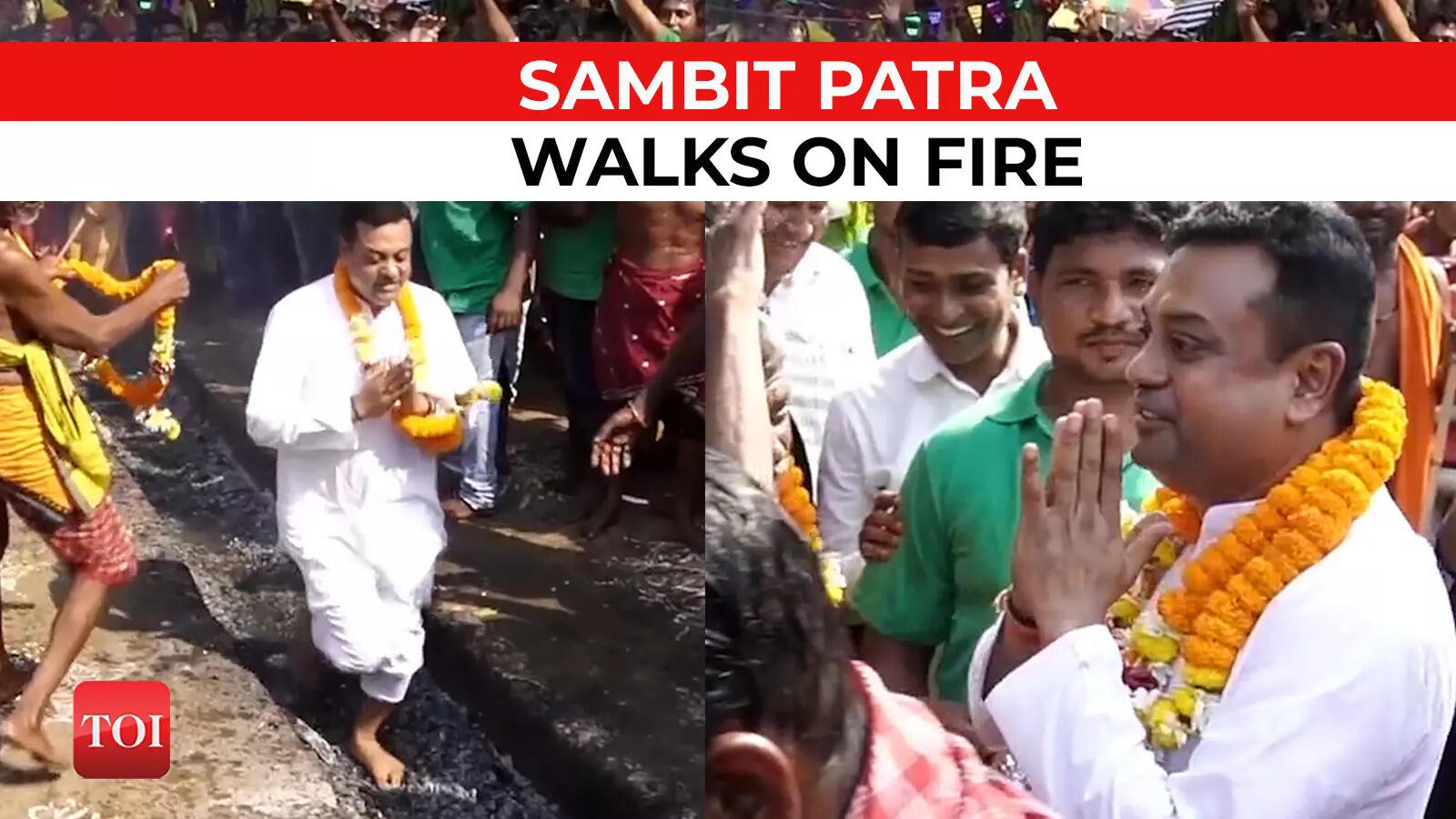 Sambit Patra shares video of him 'walking on burning coal', draws mixed ...
