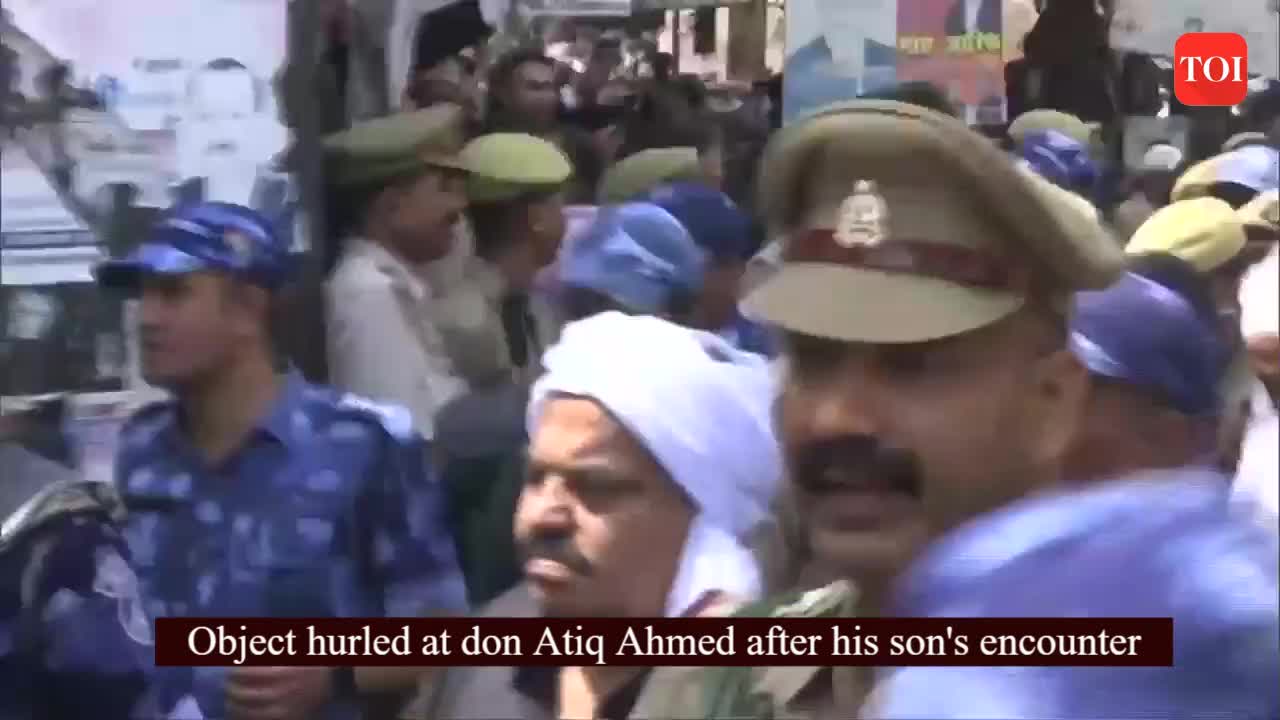 Object hurled at gangster Atiq Ahmed after his son's encounter